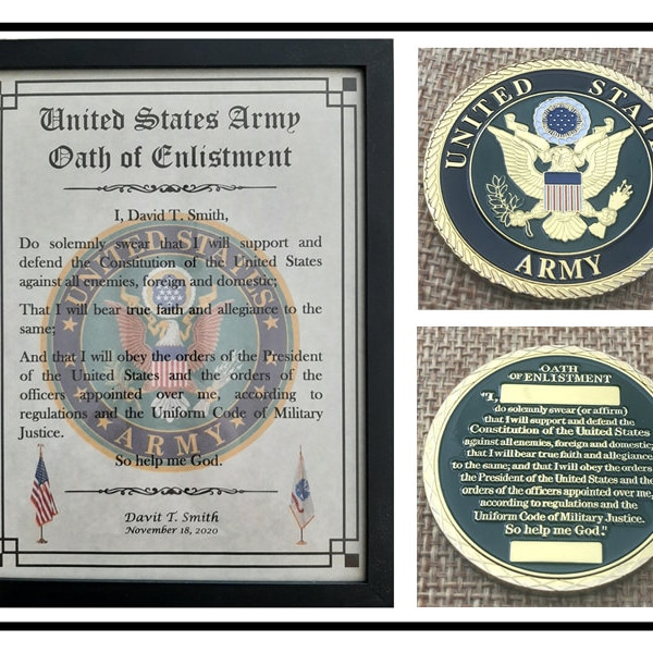 Oath of Enlistment Coast Guard - Etsy