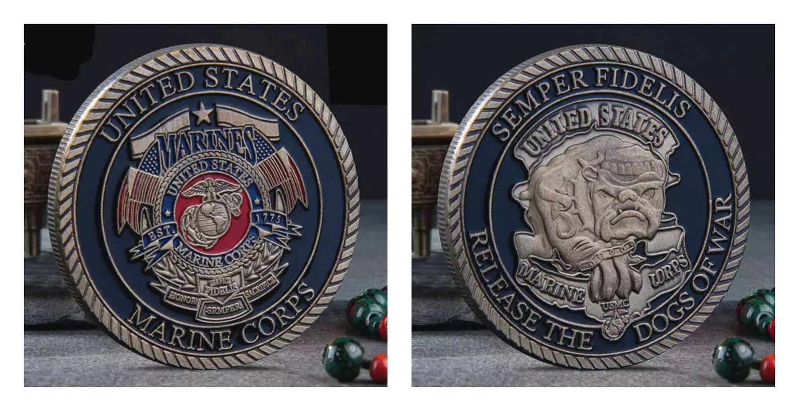 Challenge Coin: US Marine Corps Memorial or Dogs of War Your | Etsy