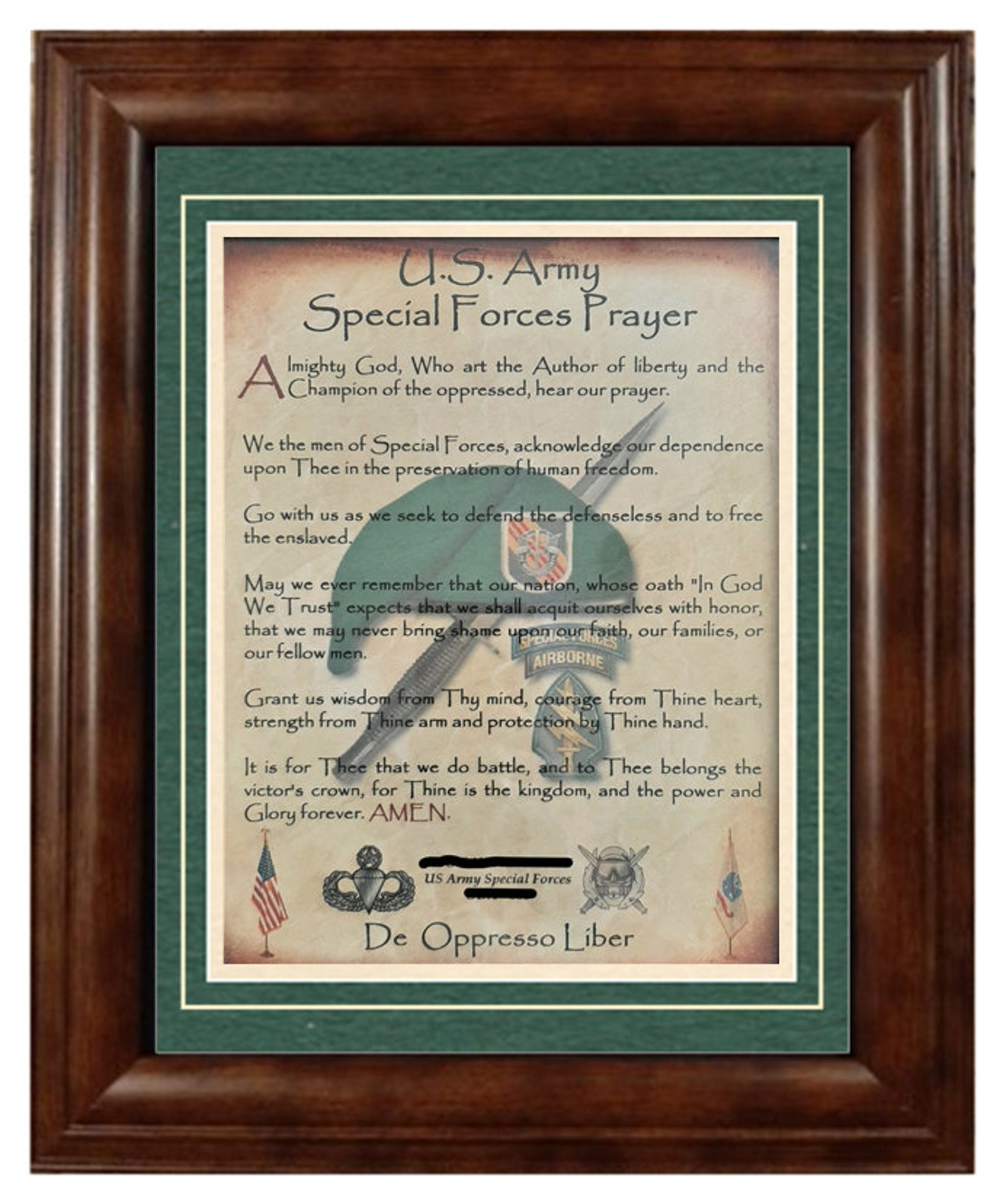 BEST U.S. Army Special Forces Prayer Green Beret All Group - Etsy Hong Kong