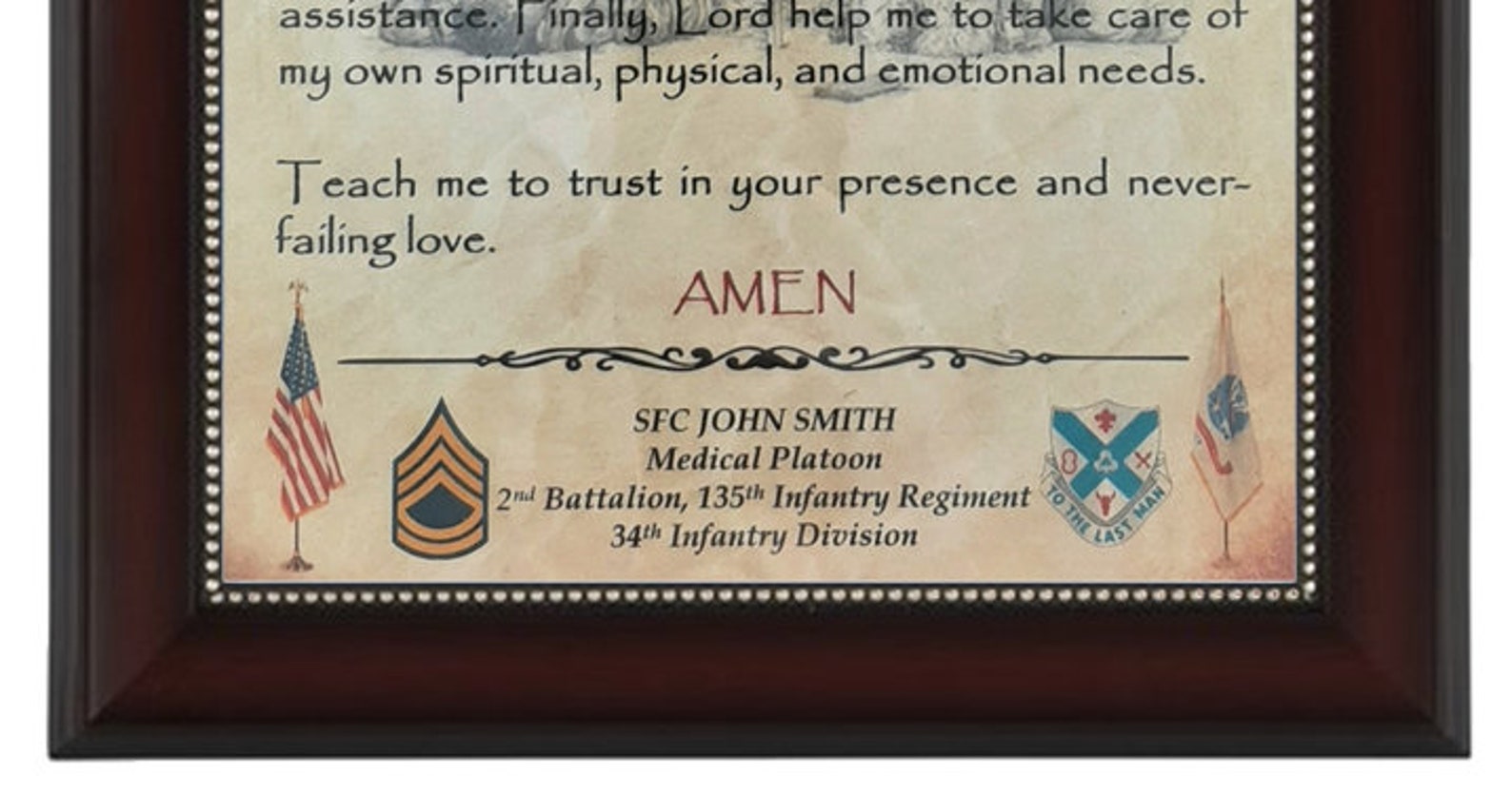 BETTER U.S. Army Combat Medic's Prayer Aged Parchment - Etsy