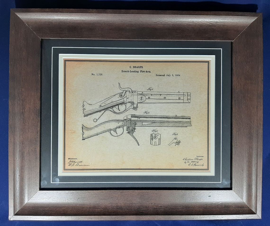 Vintage Firearms Patent Reproduction: Sharps Rifle 1864 Custom | Etsy
