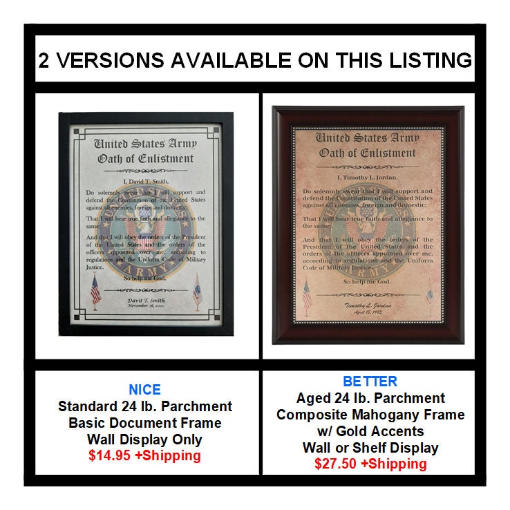 BETTER US Military Officer Oath of Office Army Navy Marines Air Force ...