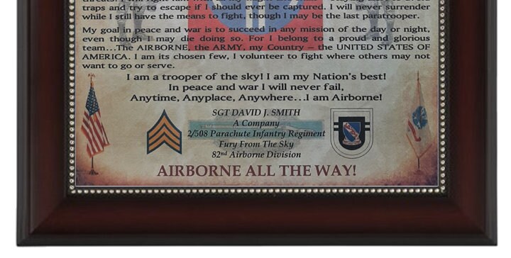 BETTER U.S. Army Paratrooper Airborne Creed & cheap - Etsy