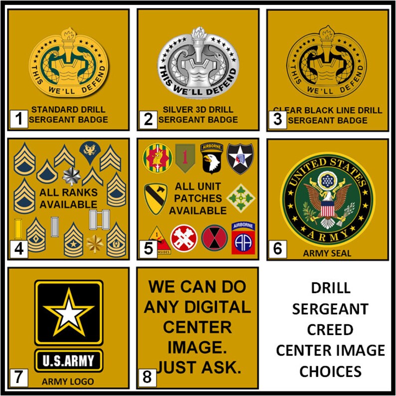 NICE or BETTER U.S. Army Drill Sergeant Creed PERSONALIZED - Etsy