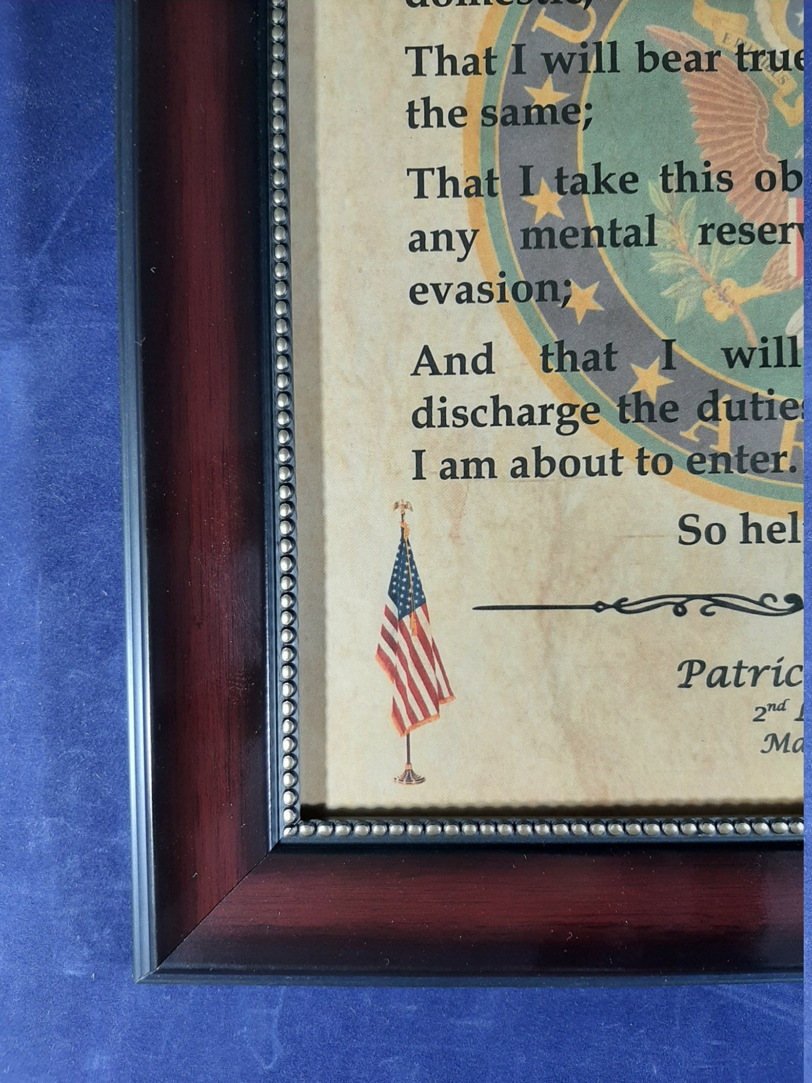 BETTER US Military Officer Oath of Office Army Navy Marines | Etsy