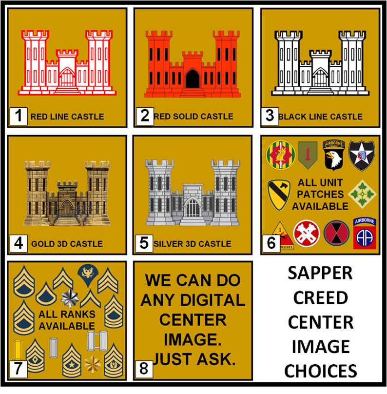 BEST U.S. Army Sapper Creed Aged Parchment Matted PERSONALIZED (with Sapper Coin Option) - Etsy