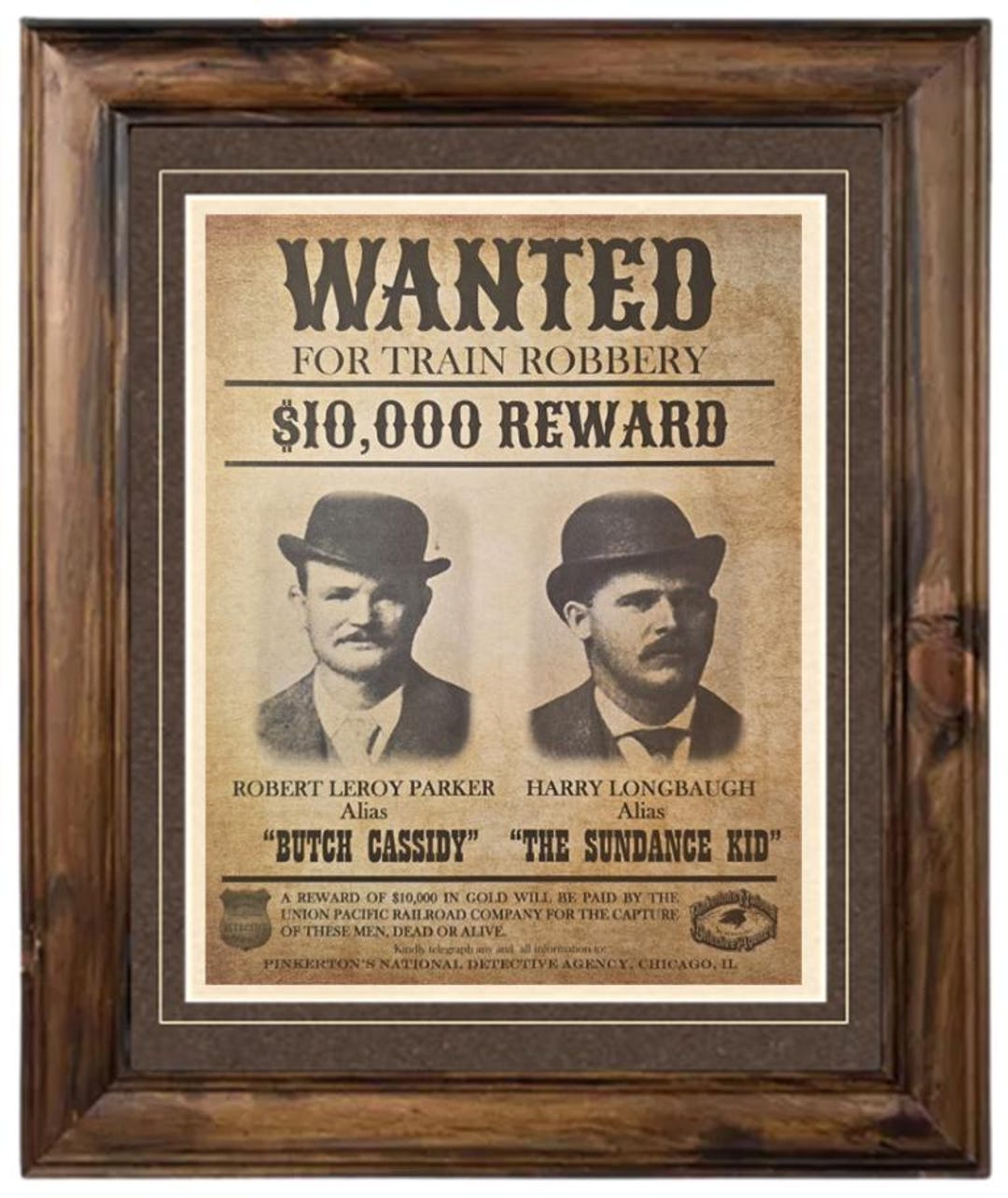 Old West Wanted Poster: Butch Cassidy & the Sundance Kid Wild Bunch ...