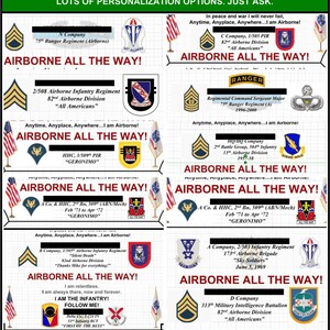 BEST U.S. Army Airborne Creed: All Units Available 82nd 509th 173rd ...
