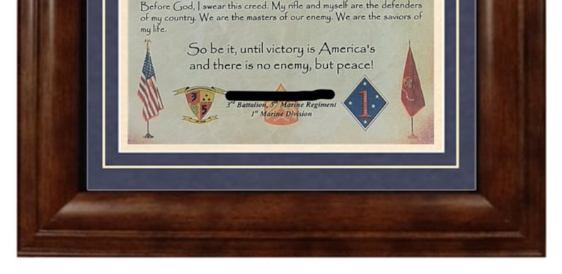BEST U.S. Marine Corps Rifleman's Creed Aged Parchment | Etsy