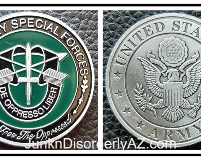 Challenge Coin: U.S. Army Special Forces Green Beret - Etsy