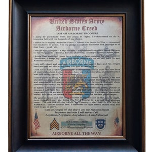 BETTER U.S. Army Paratrooper Airborne Creed & "cheap Thrills": SETAF ...