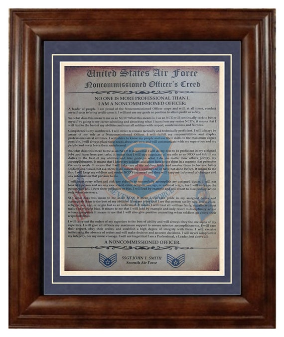 Nco Creed Framed