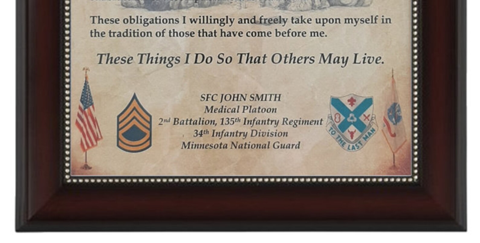 BETTER U.S. Army Combat Medic's Creed Aged Parchment - Etsy