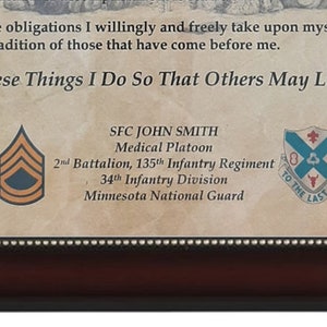 BETTER U.S. Army Combat Medic's Creed Aged Parchment - Etsy