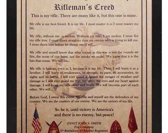 Rifleman Creed | Etsy