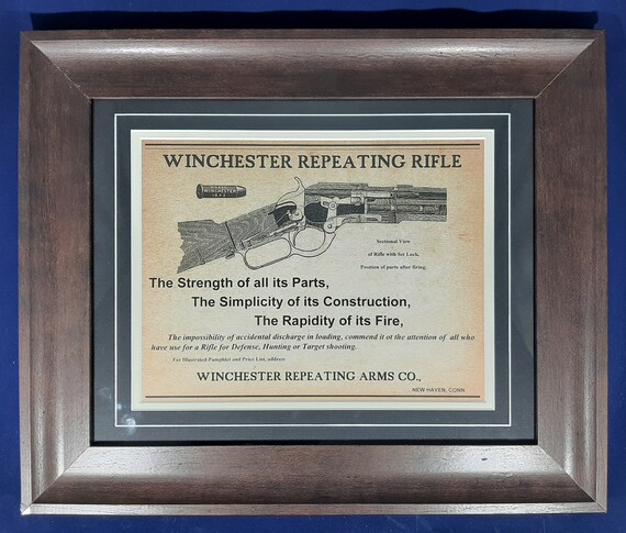 Vintage Firearms Ad Reproduction: Winchester Repeating Rifle - Etsy