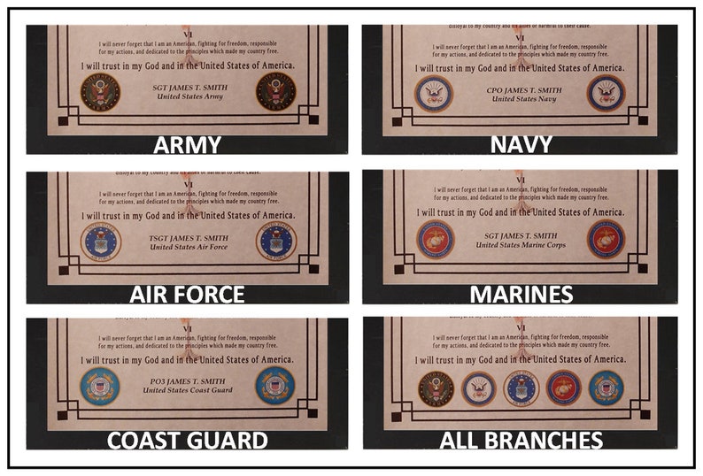 NICE or BETTER U.S. Military Code of Conduct Army Navy Marines - Etsy