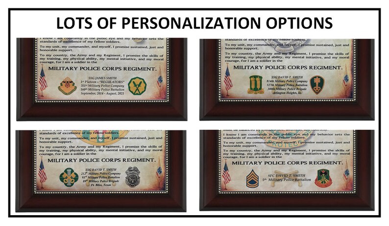 BETTER U.S. Army Military Police Creed Aged Parchment - Etsy