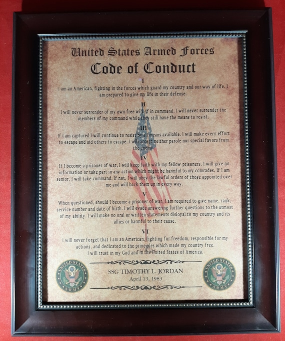 BETTER US Military Code Of Conduct Army Navy Air Force Marines Etsy better-us-military-code-of-conduct-army-navy-air-force-marines-etsy