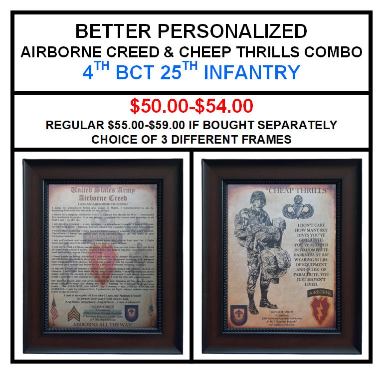 BETTER U.S. Army Paratrooper Airborne Creed & "cheap Thrills": 4th ...