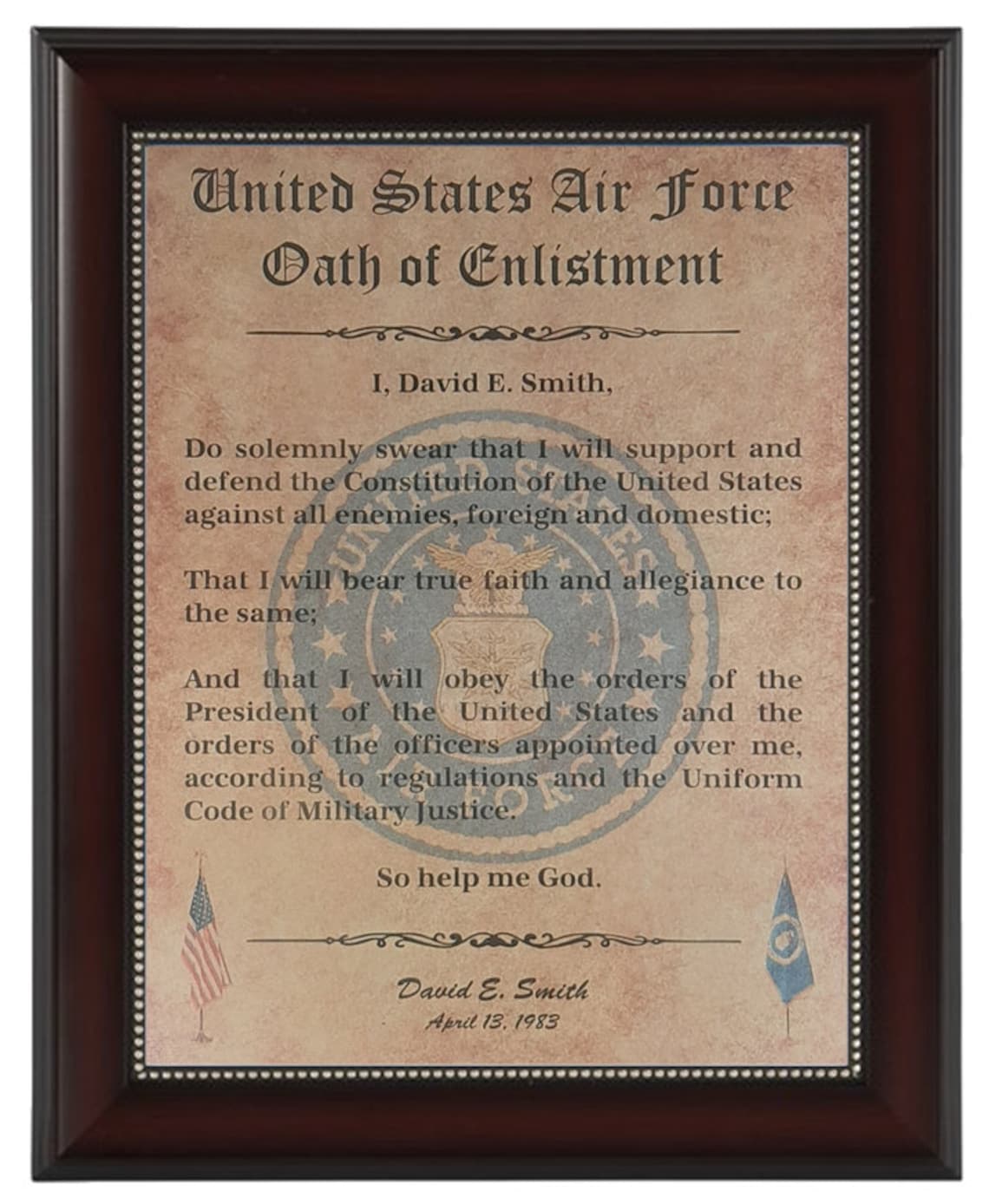 BETTER U.S. Military Oath of Enlistment Army Navy Marines Air Force ...