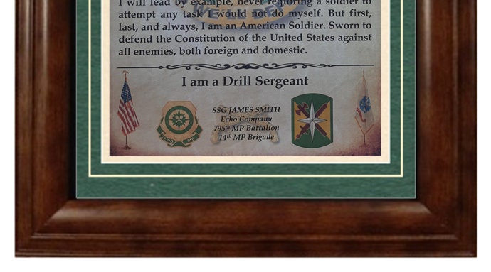 BEST U.S. Army Drill Sergeant's Creed Aged Parchment - Etsy