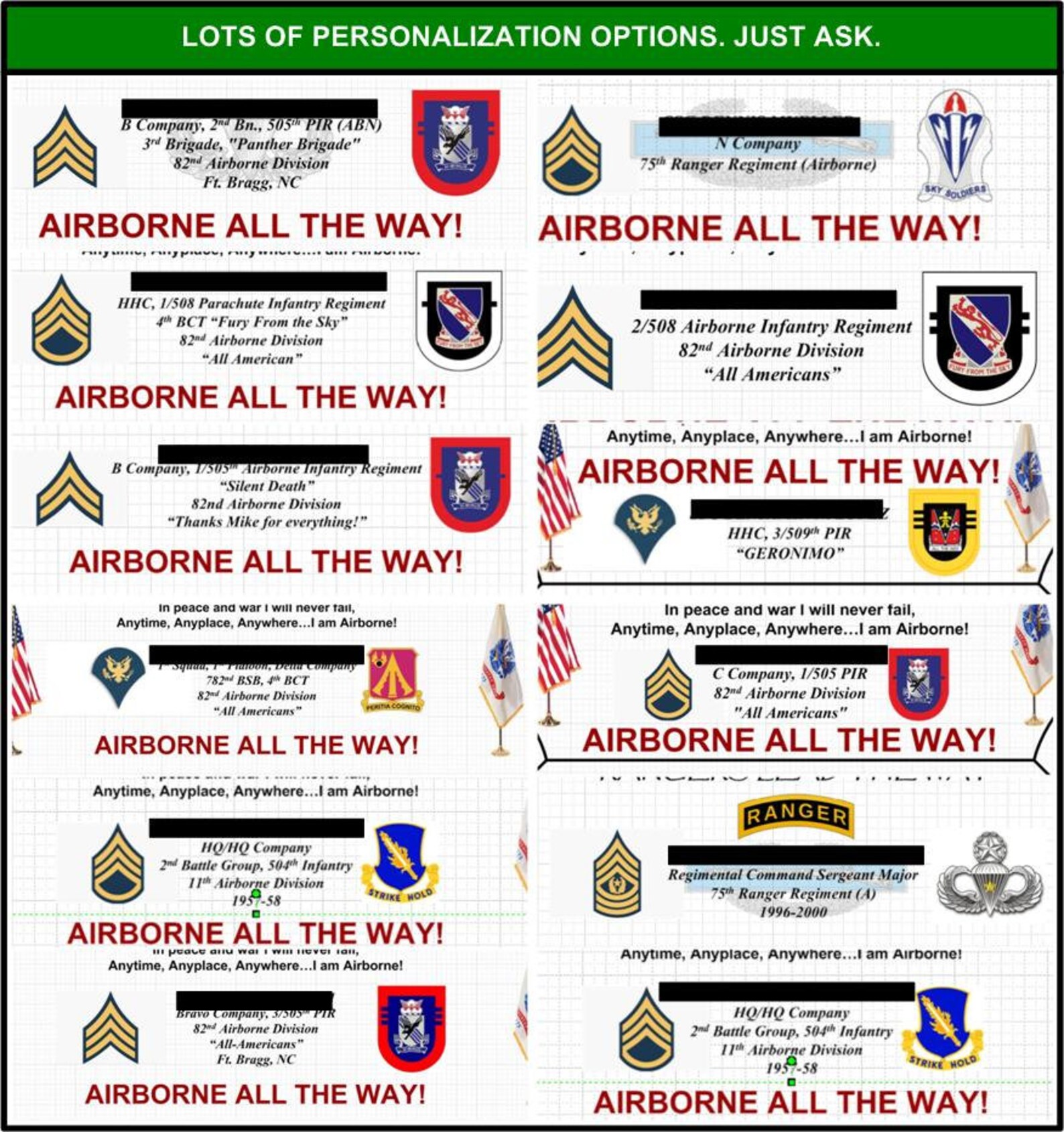 NICE or BETTER 160th SOAR Night Stalkers Creed Personnalisé | Etsy