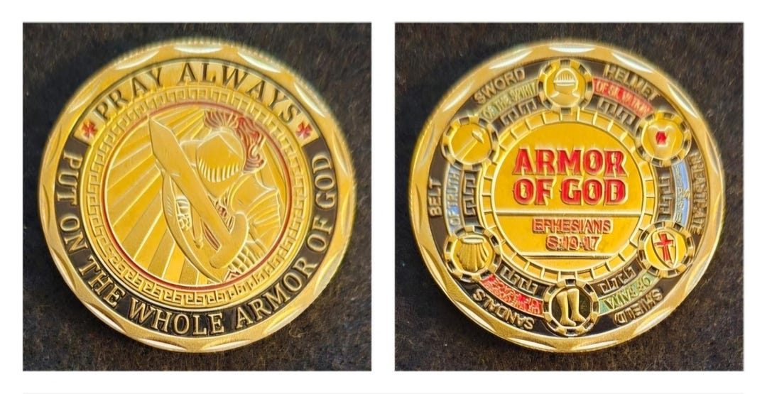 Challenge Coin: Armor of God Pray Always V2 - Etsy