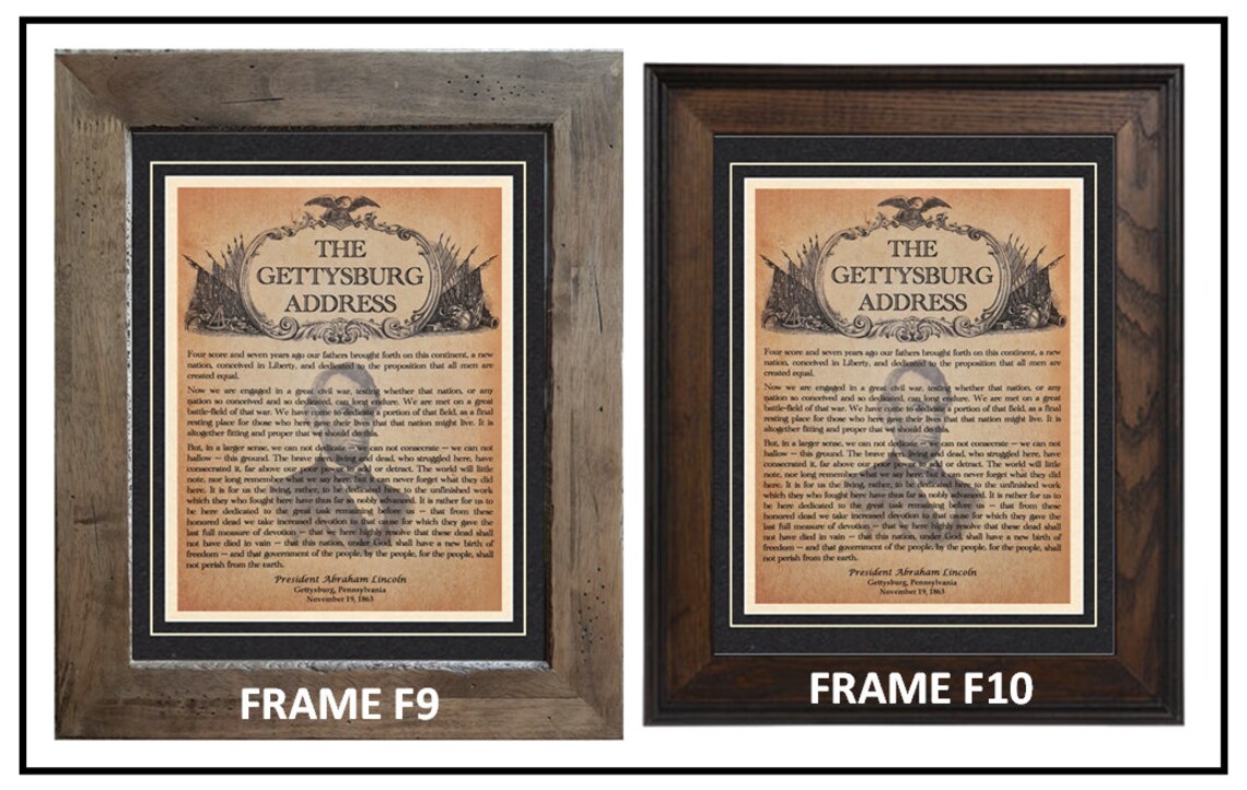 Patriot Series: the Gettysburg Address / Printed on Aged - Etsy