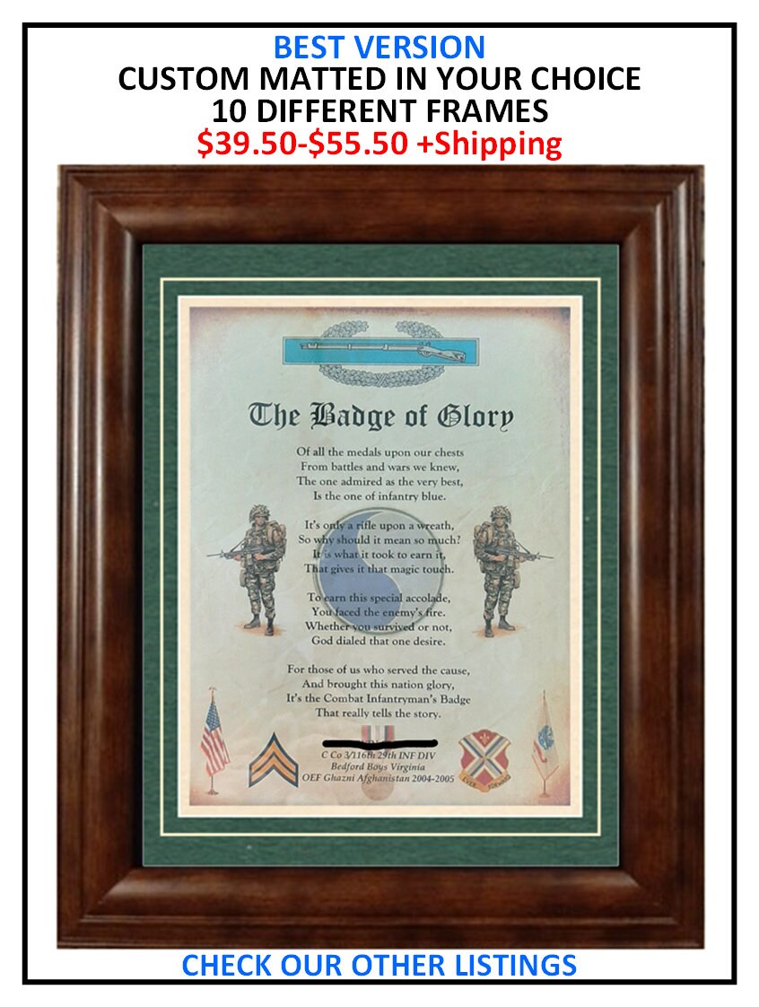 NICE or BETTER U.S. Army Combat Infantryman's CIB "the Badge of Glory ...