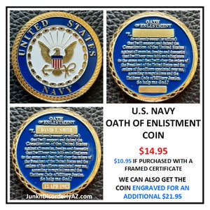 BEST U.S. Navy Hospital Corpsman's Pledge Aged Parchment Framed Matted ...