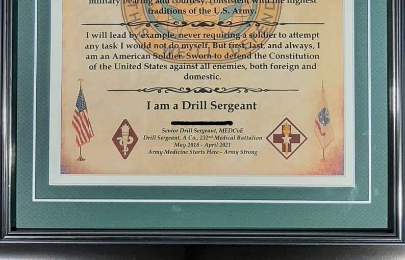 BEST U.S. Army Drill Sergeant's Creed Aged Parchment - Etsy