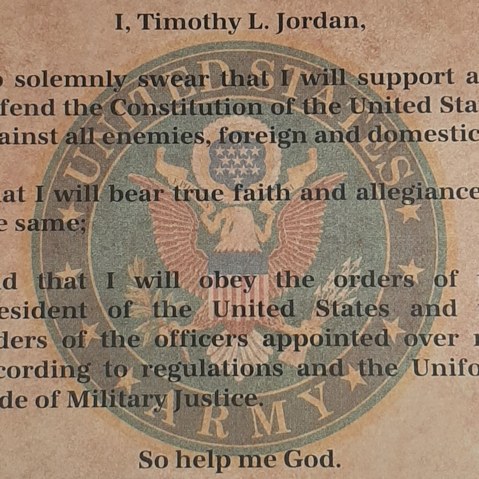 BETTER US Military Officer Oath of Office Army Navy Marines | Etsy