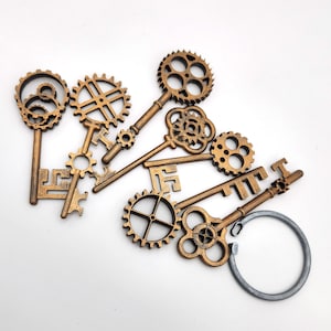Steampunk Gear Keys Set of 7 Handmade - Etsy