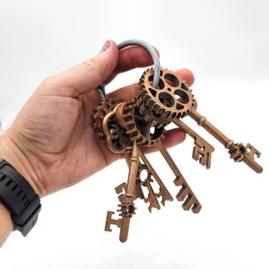 Steampunk Gear Keys Set of 7 Handmade - Etsy