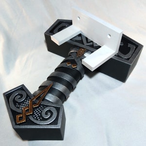 Handmade Mjolnir Viking Hammer With Wall Mount - Etsy