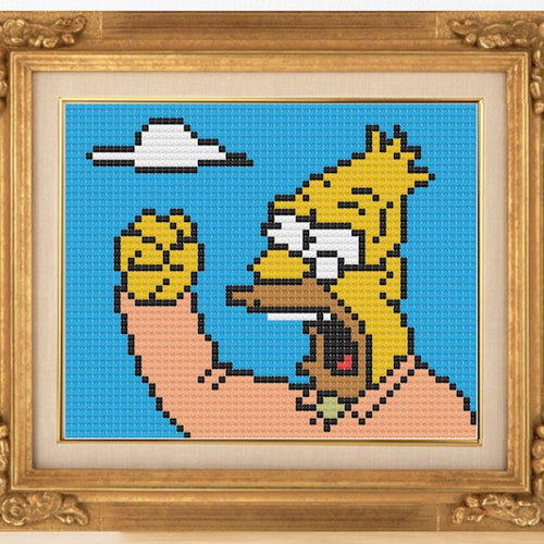 Old Man Yells at Cloud Funny Simpsons Cross Stitch Pattern - Etsy