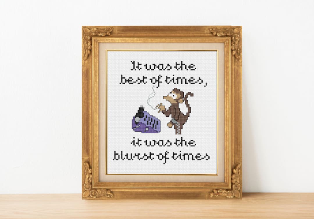 The Blurst of Times - Funny Simpsons Cross Stitch Pattern - Monty Burns ...