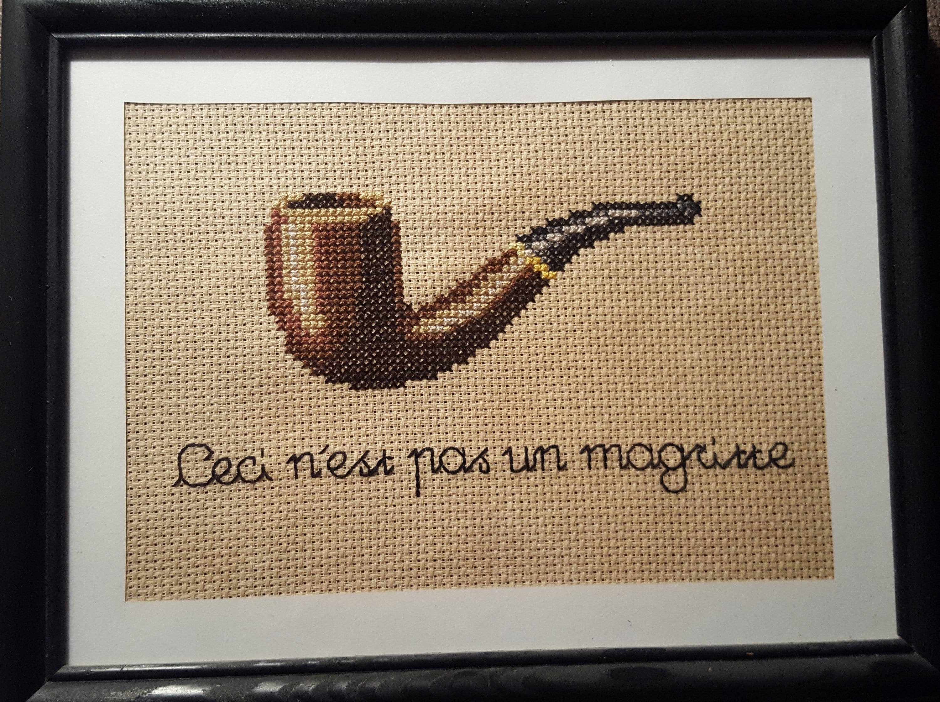 The Treachery of Cross-stitches, "this is Not a Magritte" - Funny ...