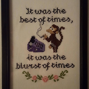 The Blurst of Times - Funny Simpsons Cross Stitch Pattern - Monty Burns ...