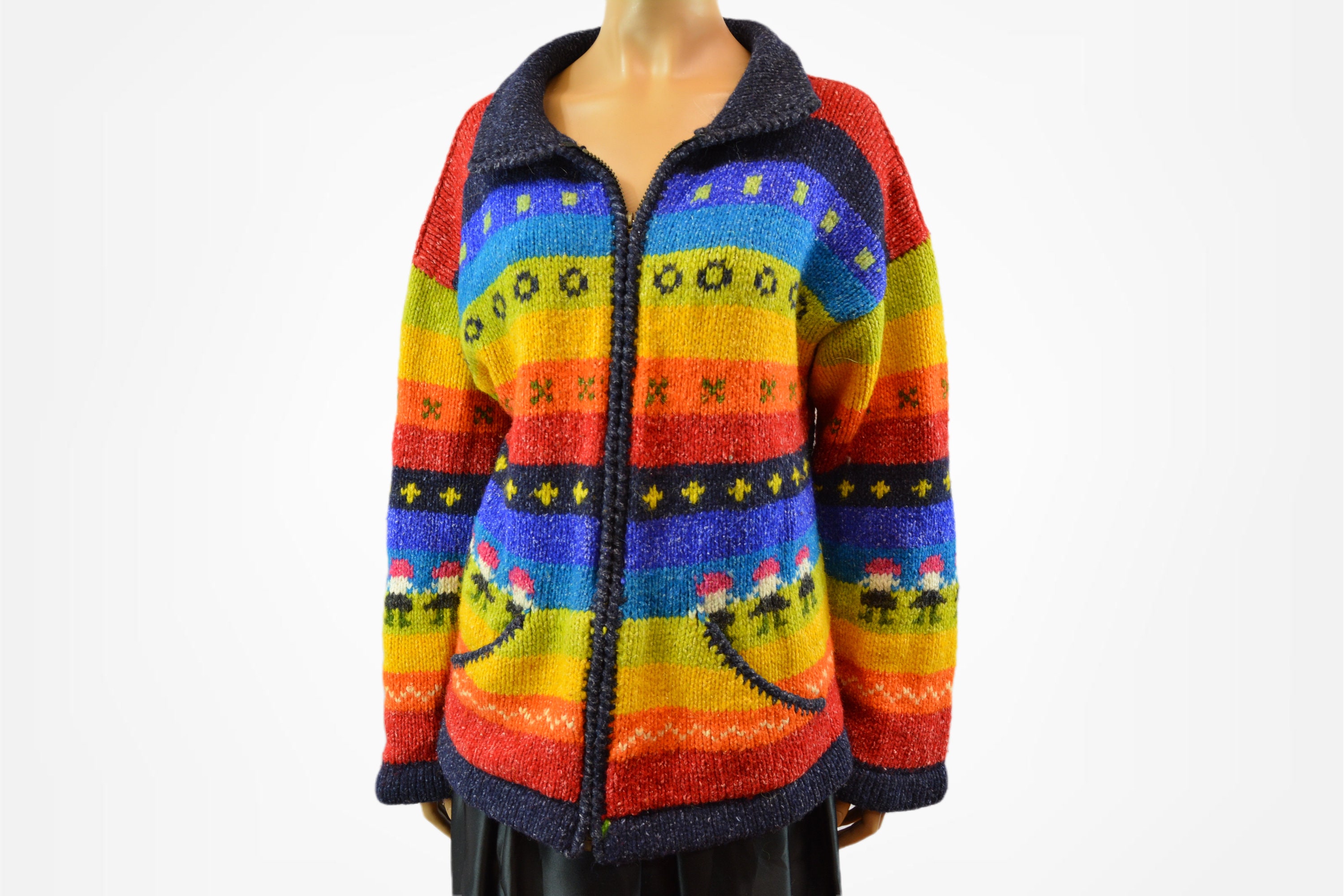 Ecuadorian Alpaca Cardigan Hooded Sweater - munimoro.gob.pe