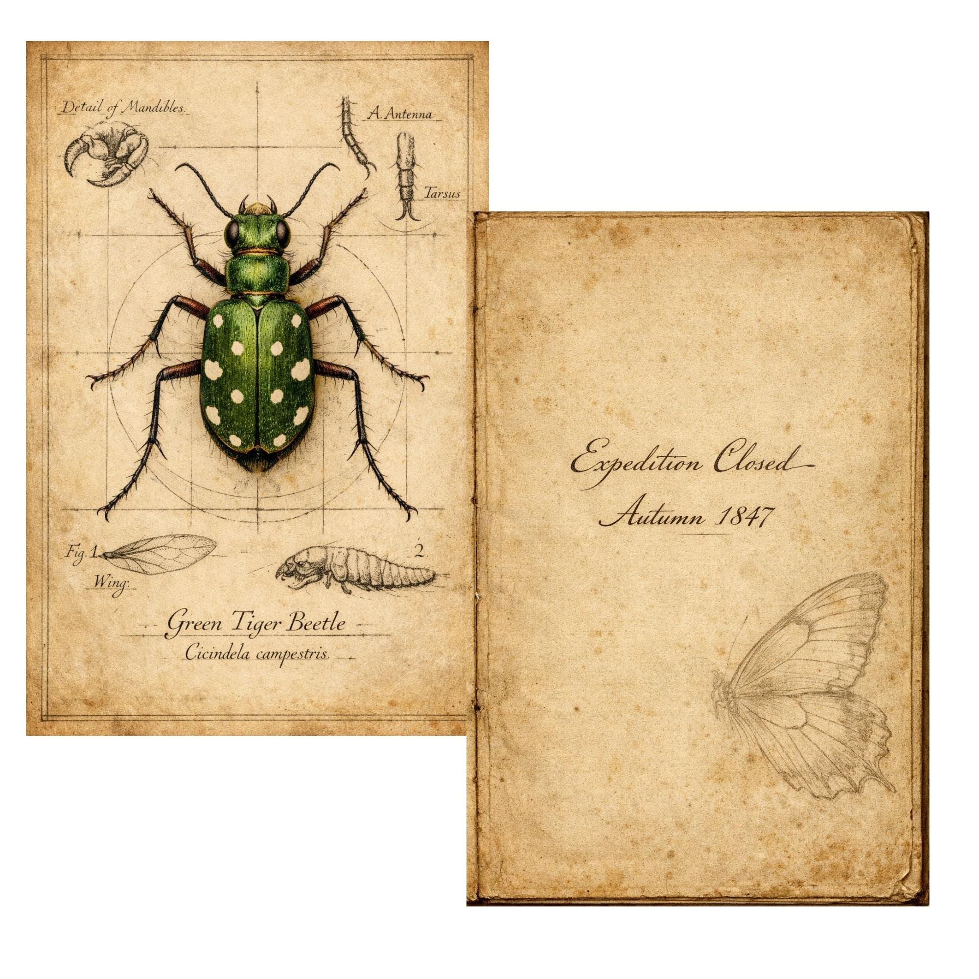 Forest Insects Specimen Journal Pages – Vintage Entomology Printable ...