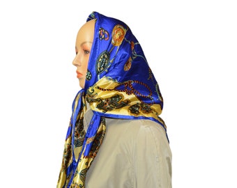 Royal Blue Scarf - Etsy