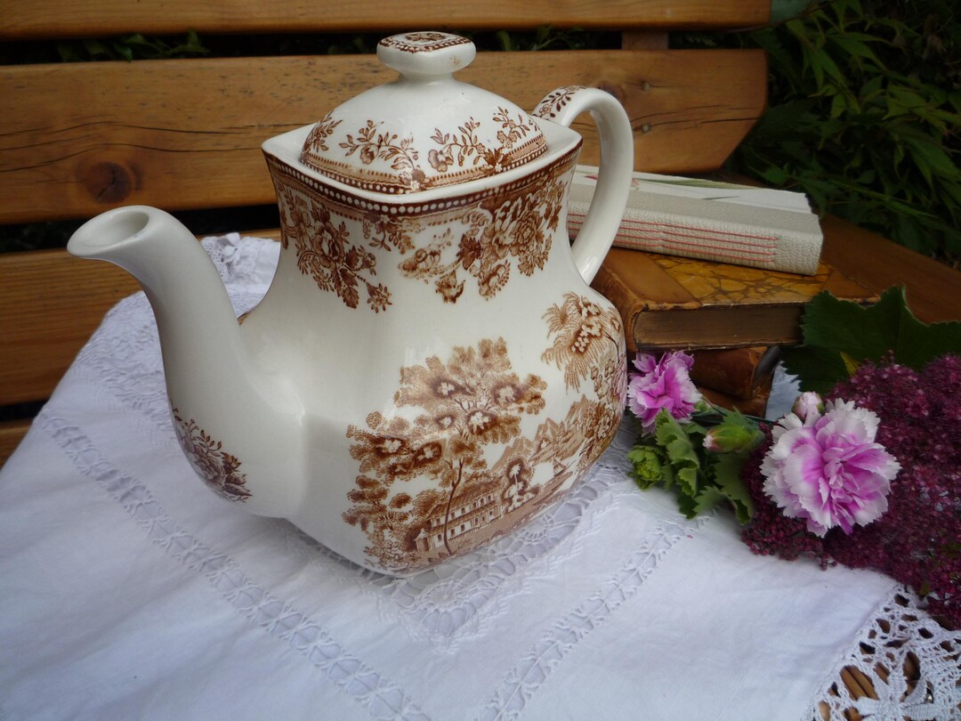 Vintage Alfred Meakin Tea Pot 'tonkin' Hand Engraved Design Applied ...