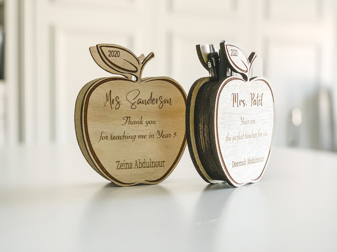 Personalized Wooden Apple for Teachers | Teacher Gift | Name Plate ...