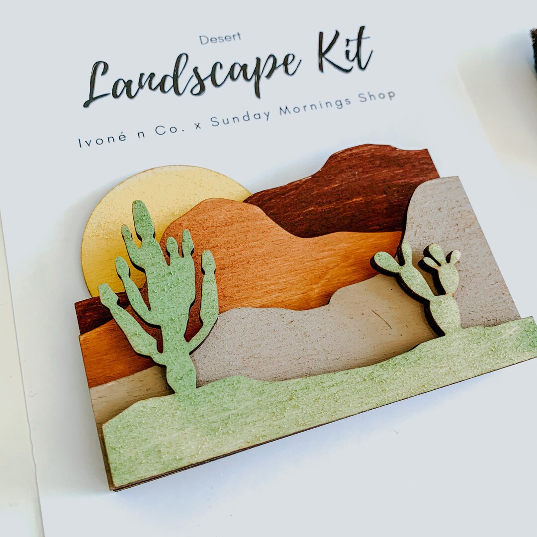 Arizona Desert Landscape Art Kit | Beginner Craft - Etsy