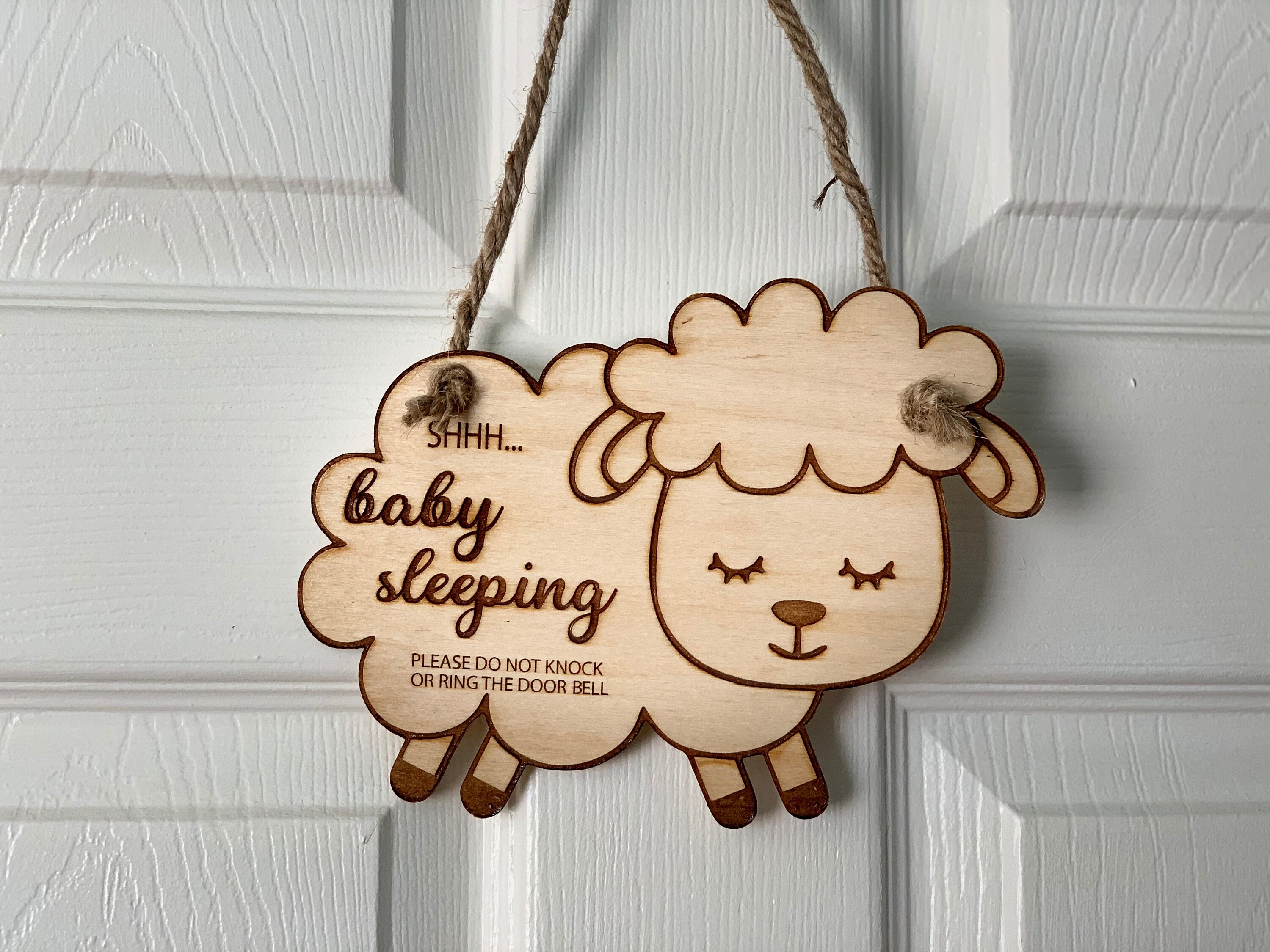 Baby Sleeping Engraved Door Sign | Customize | Kids Sleeping | Shhh - Etsy