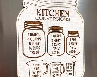 Kitchen Conversions Chart Decal for Instant Pot, Cabinets, Refrigerator ...