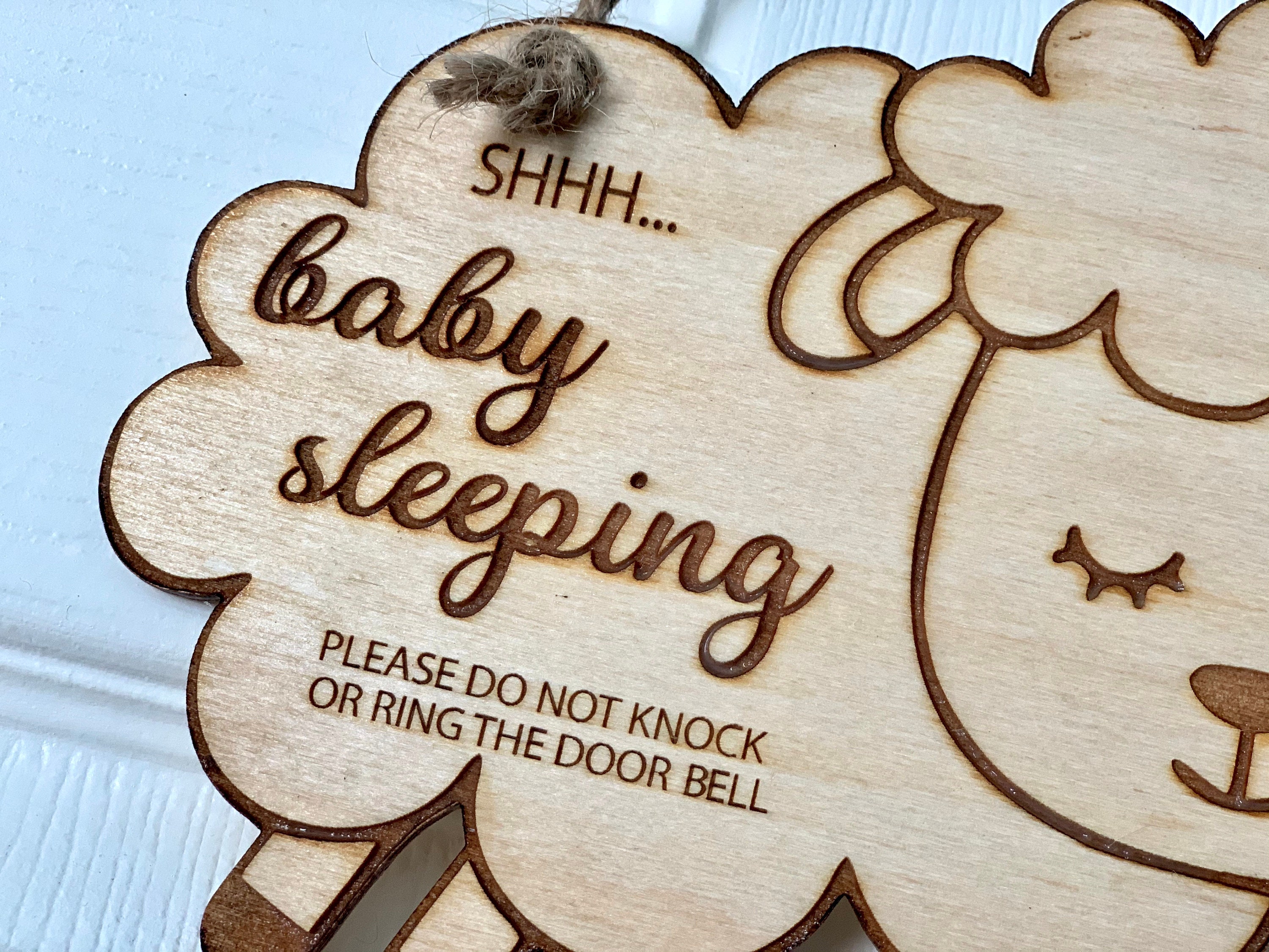 Baby Sleeping Engraved Door Sign | Customize | Kids Sleeping | Shhh - Etsy