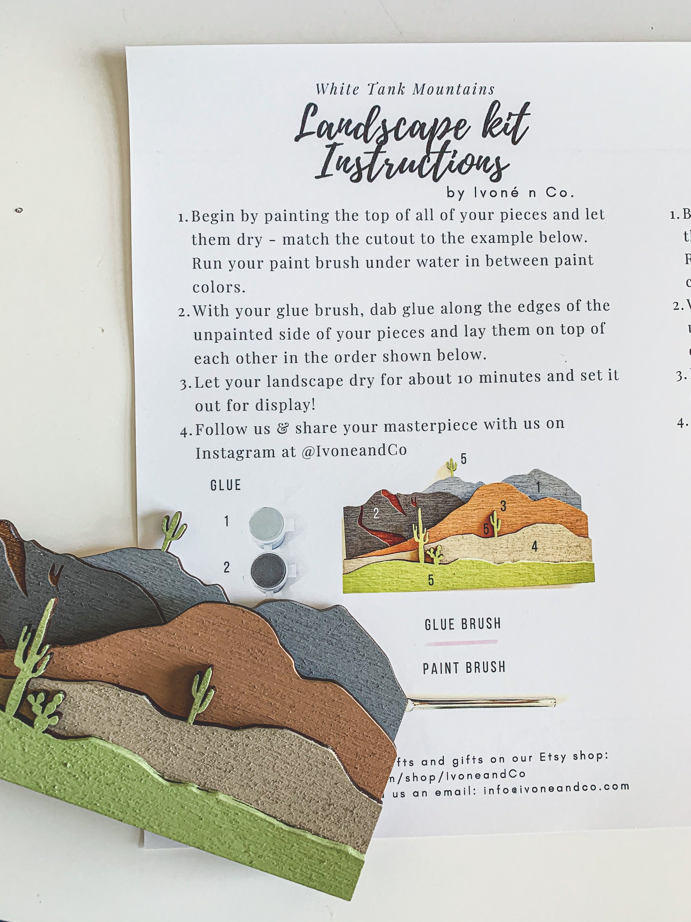 Arizona Desert Landscape Art Kit | Beginner Craft - Etsy